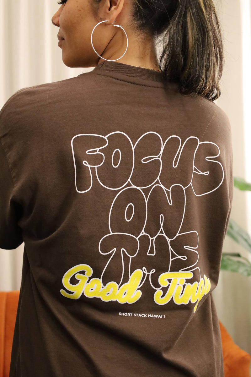 Focus on the good things- Heavyweight Brown/ Yellow – Short Stack HI